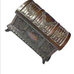 Vintage | Accents | Vintage Antiqued Copper Metal Fancy Ornate Treasure ...